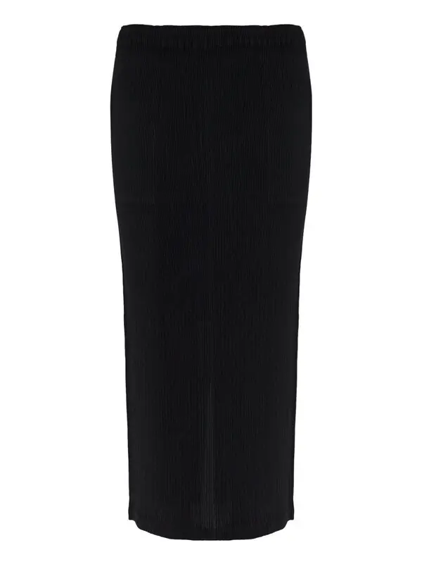 Issey Miyake Pleated Ankle Length Skirt - Black