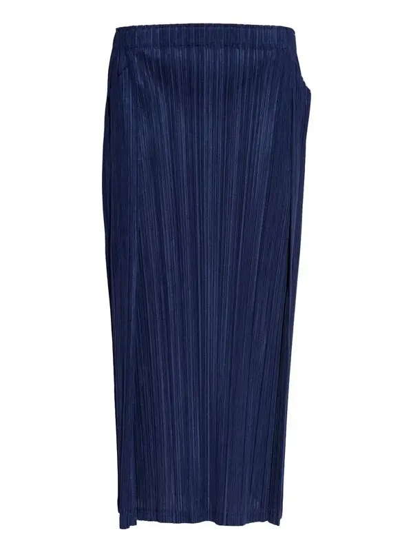 Issey Miyake Pleated Skirt - Navy Blue