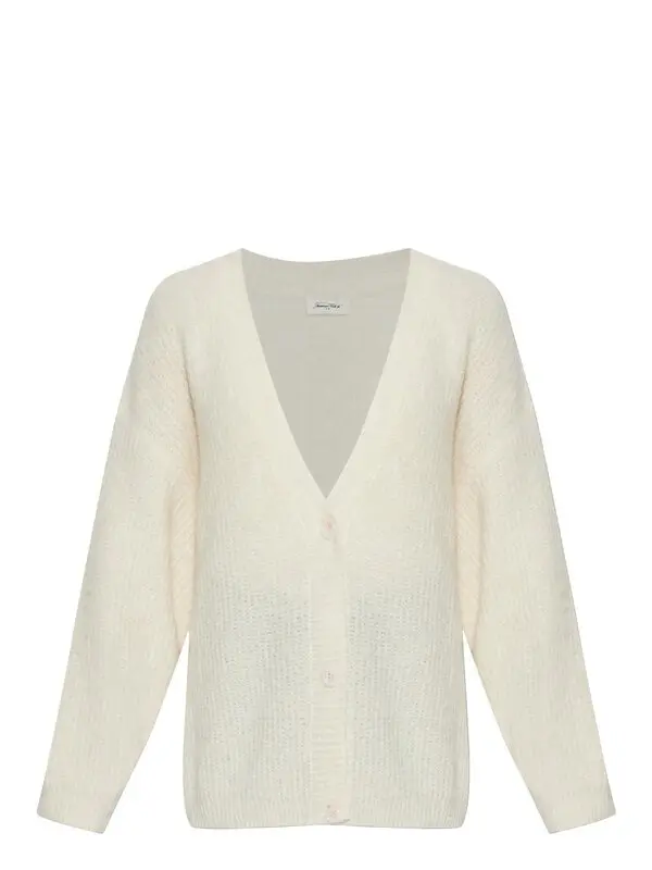 American Vintage V-neck Knit Cardigan - Cream
