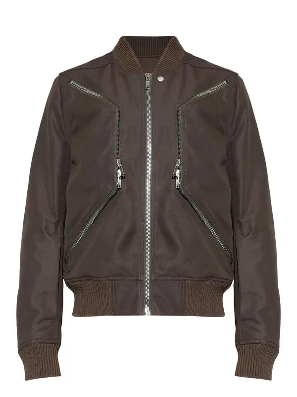Rick Owens Denim Bomber Jacket - Brown