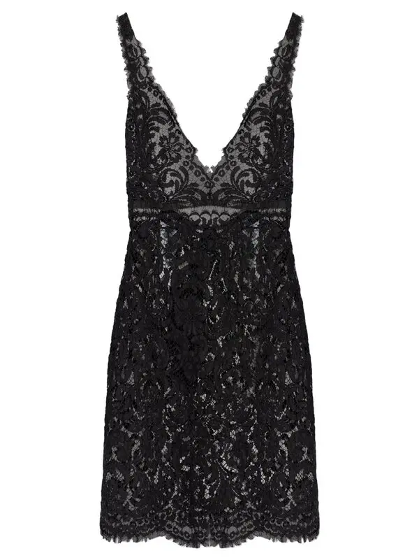 Dsquared2 Lace Mini Dress - Black