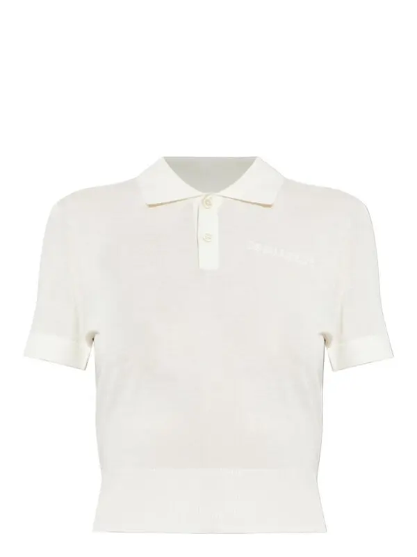 Dsquared2 Embroidered Logo Polo Shirt - Cream