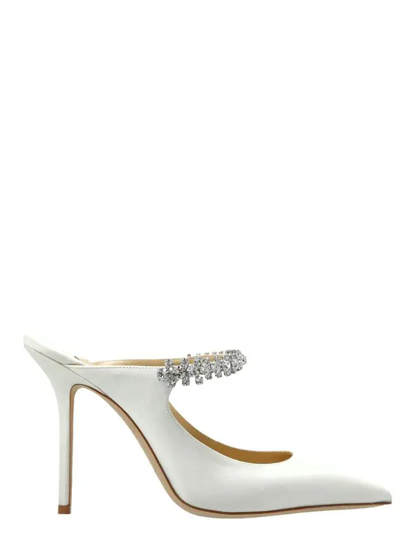 JIMMY CHOO Bing 100 Heeled Mules - White