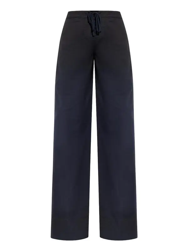 Dsquared2 Wide-leg Trousers With Tie Detail - Navy Blue