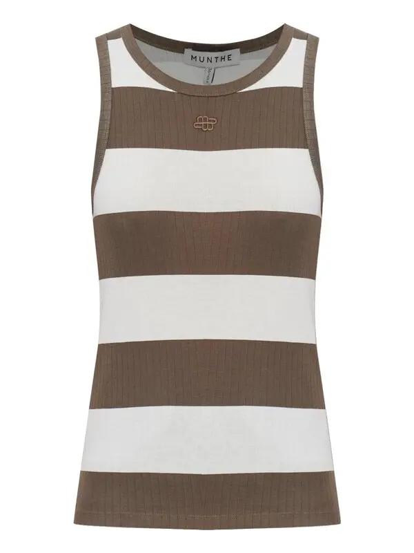 Munthe Tezza Striped Tank Top - Brown
