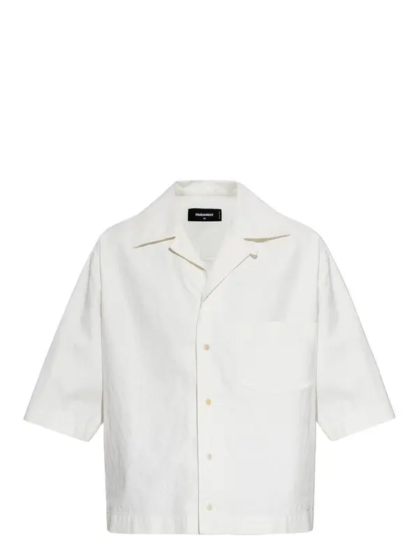 Dsquared2 Linen Short-sleeve Shirt - Cream