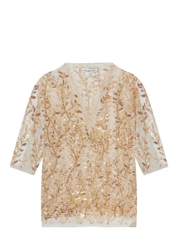 Munthe Sequin Top - Gold