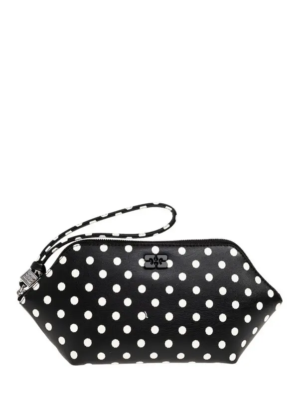 GANNI Eco Leather Cosmetic Pouch - Black