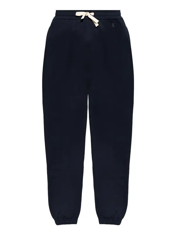 JIL SANDER Sweatpants With Cuffed Legs - Navy Blue