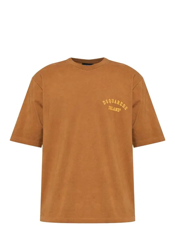 Dsquared2 T-shirt With Logo - Brown