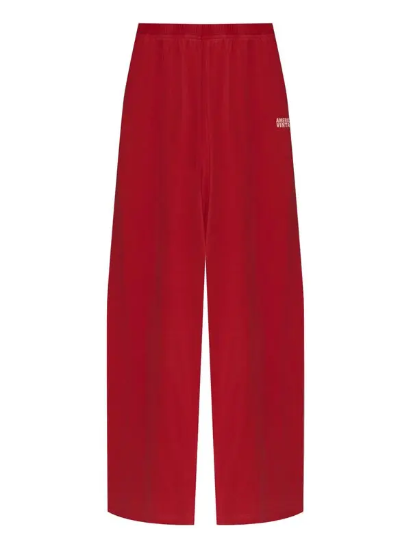 American Vintage Wide-leg Sweatpants - Red