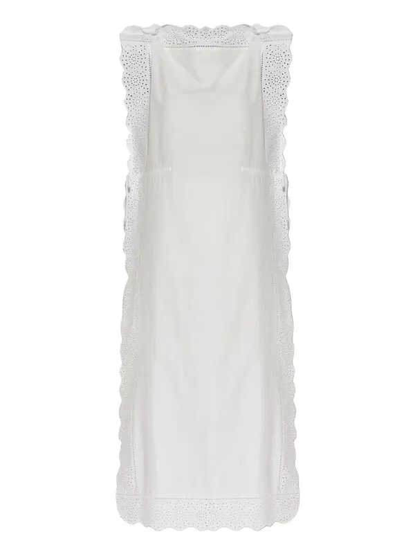 BY MALENE BIRGER Gustava Tunic Top With Lace Detail - White