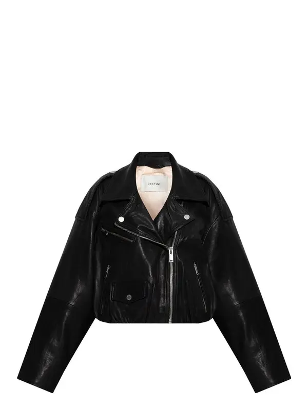 GESTUZ Leather Jacket - Black