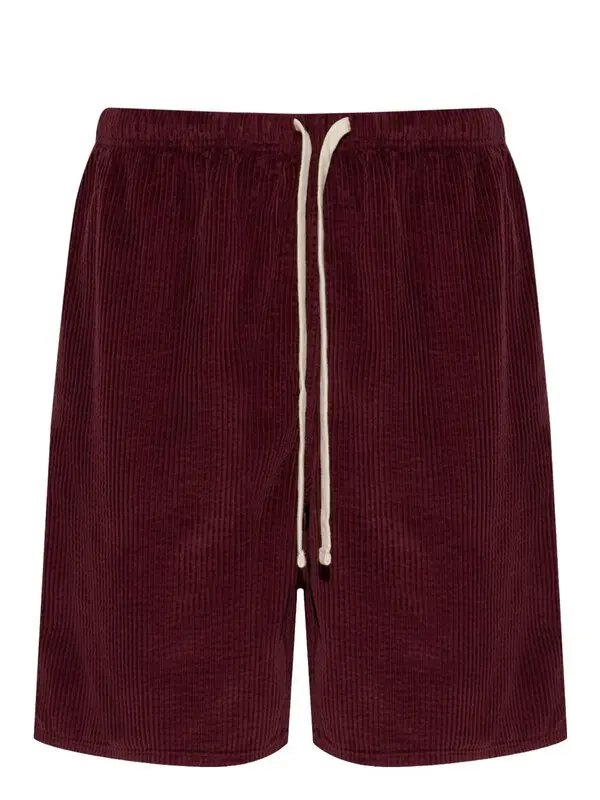 American Vintage Corduroy Relaxed-fit Shorts - Burgundy