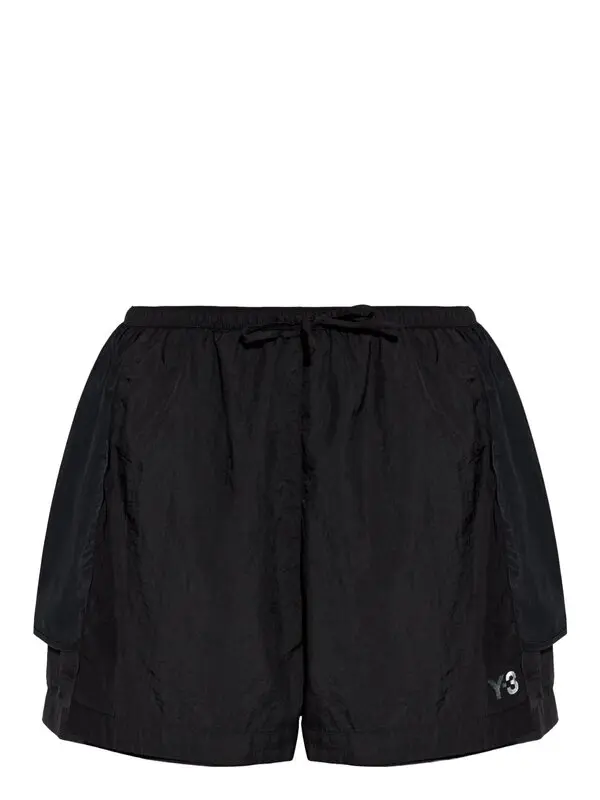Y3 Logo Shorts - Black
