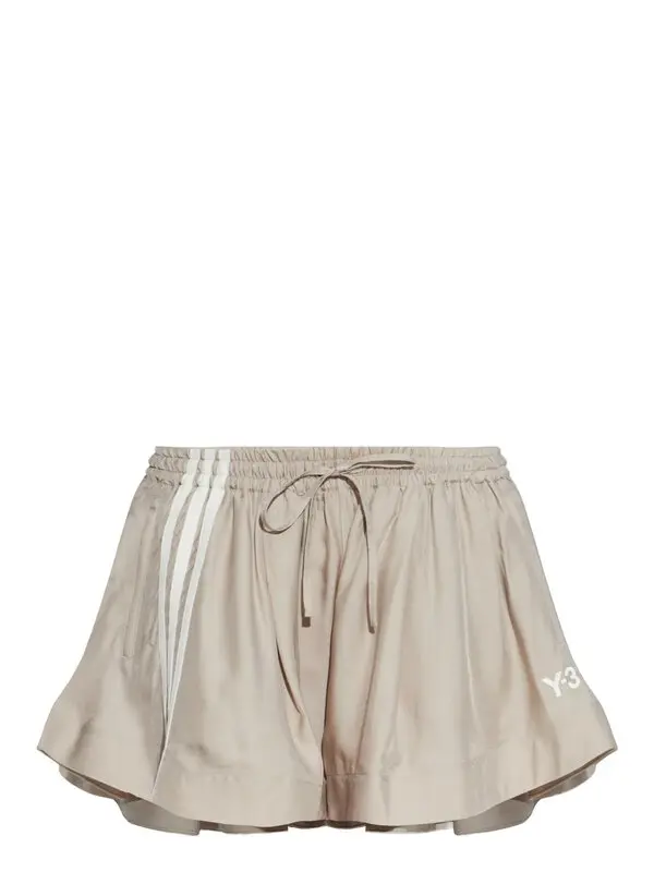 Y3 Logo Shorts - Beige