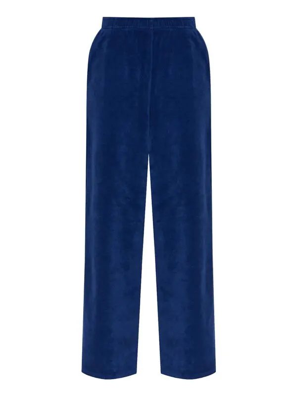 American Vintage Terry Cotton Wide-leg Pants - Blue