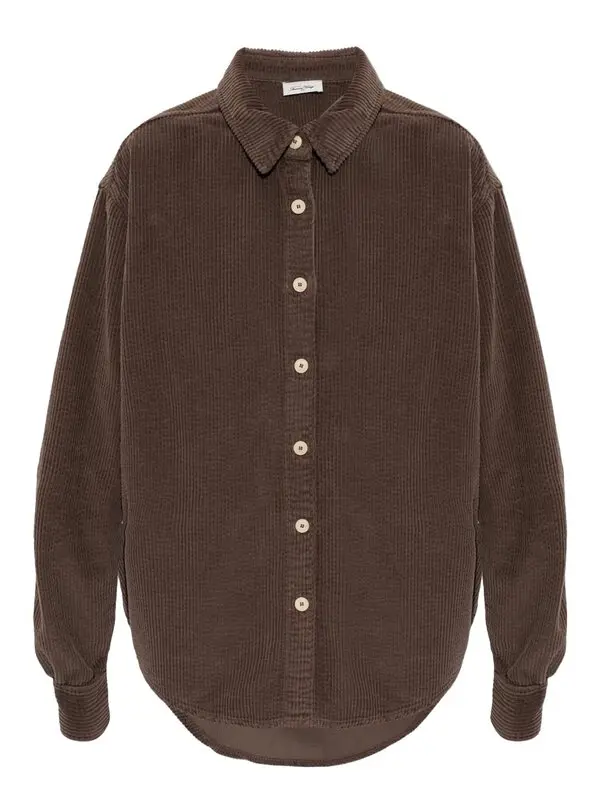 American Vintage Oversized Corduroy Shirt - Brown