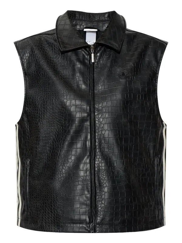 ADIDAS ORIGINALS Faux Leather Vest - Black