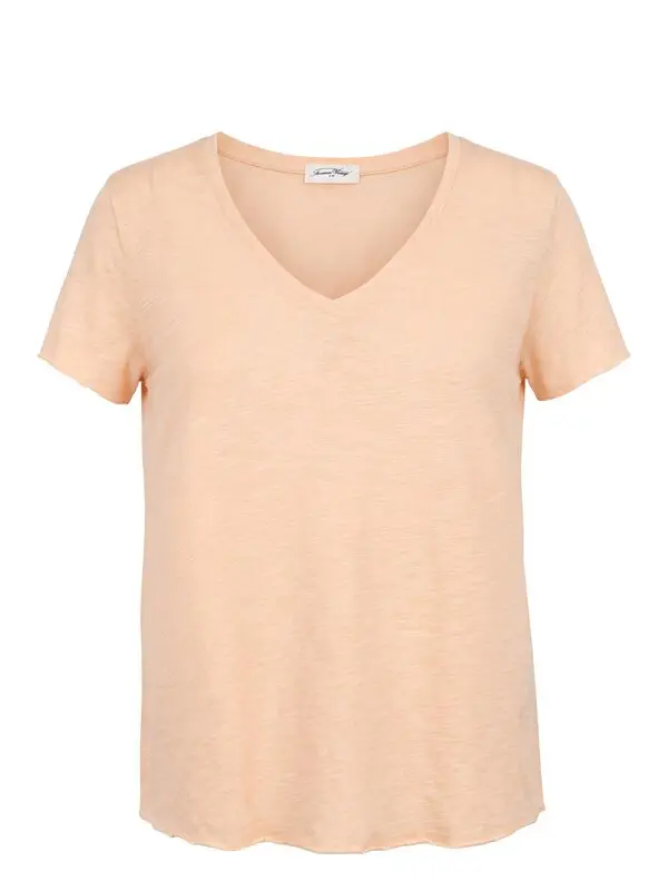 American Vintage V-neck T-shirt - Orange