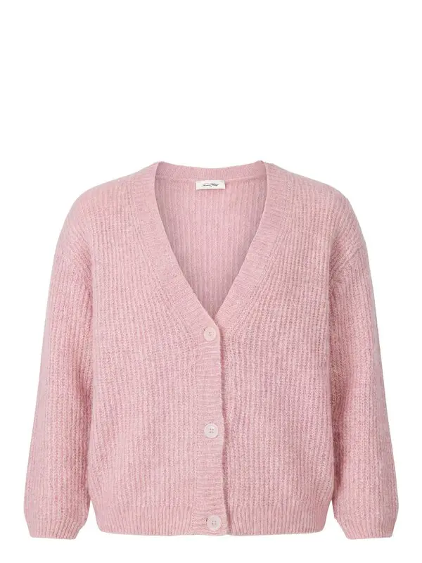 American Vintage V-neck Cardigan - Pink