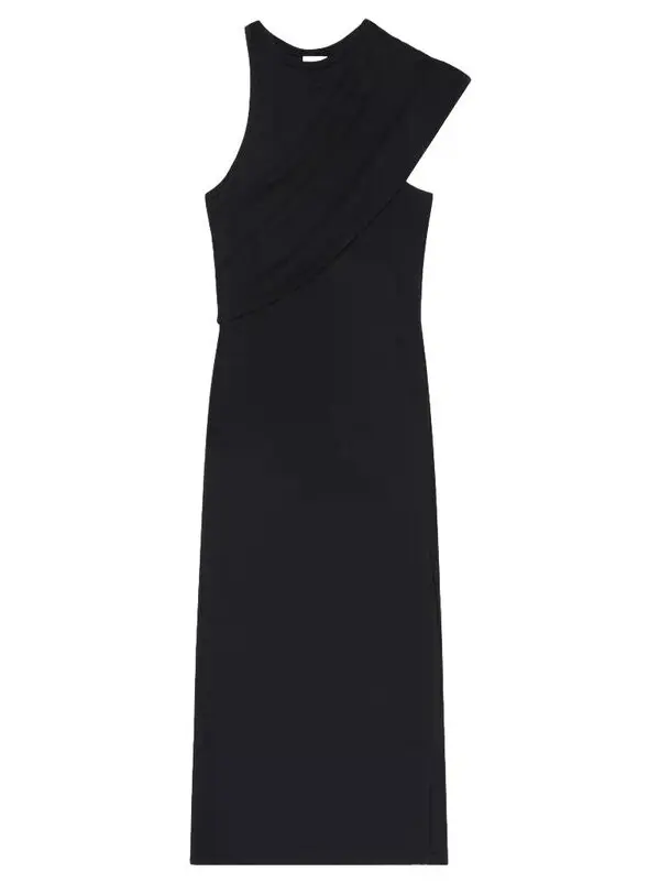 COURREGES Asymmetric Draped Dress - Black
