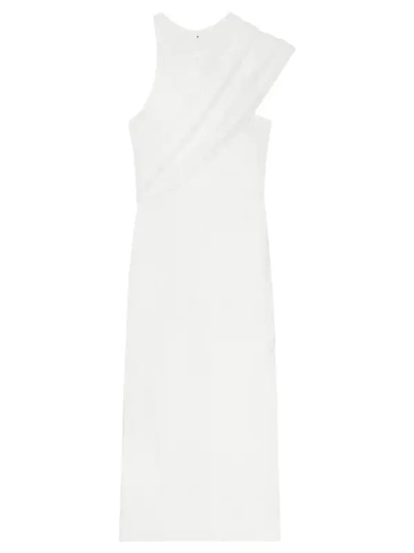 COURREGES Asymmetric Draped Dress - White