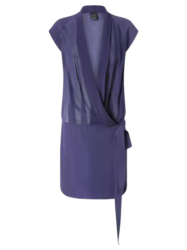 Pinko Tie-waist Mini Dress - Purple