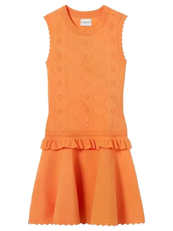 Claudie Pierlot Ruffled Hem Mini Dress - Orange