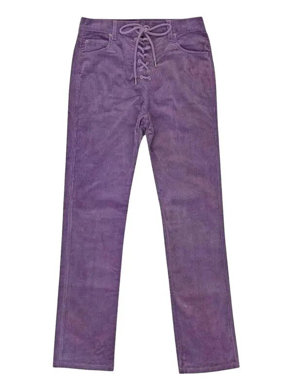 Callipygian Corduroy Straight-leg Trousers - Purple
