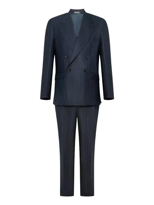FRANZESE COLLECTION Berlusconi Double-breasted Suit - Blue
