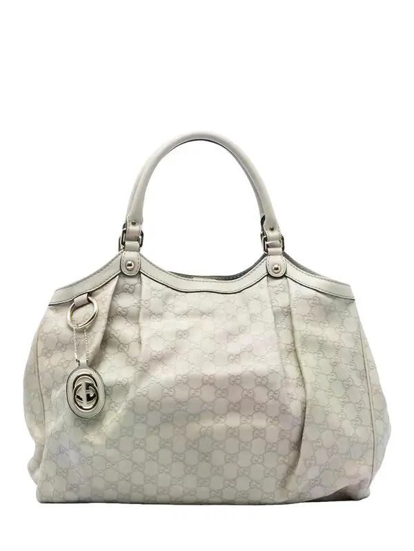 Gucci Large Sima Sukey Tote Bag - White
