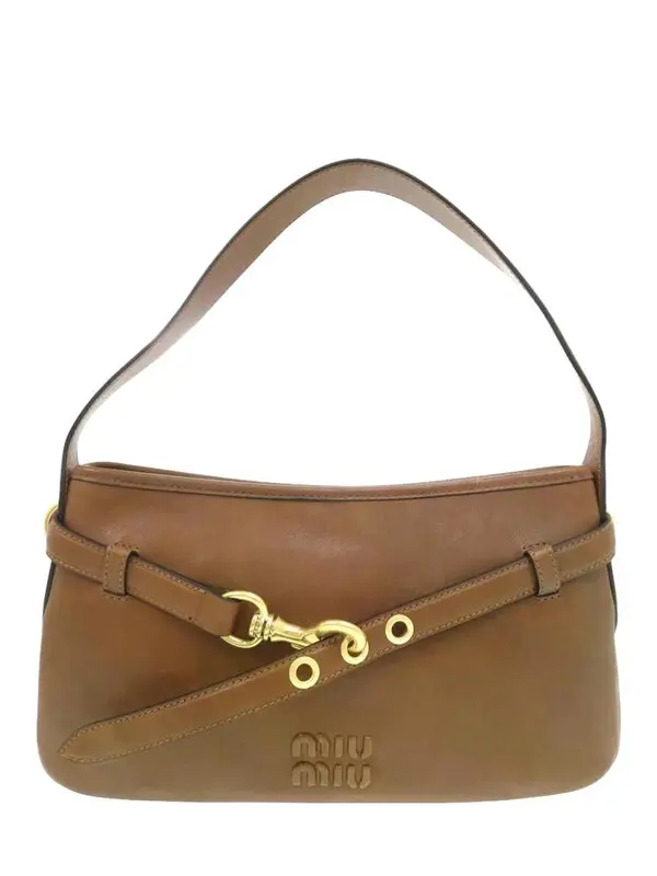 Miu Miu Nappa Aventure Shoulder Bag - Brown