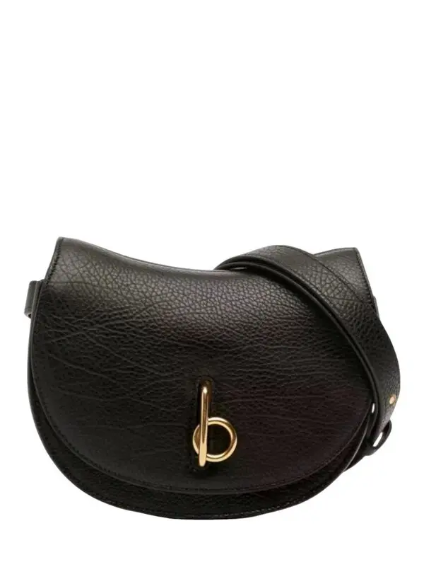 Burberry Mini Grained Calfskin Rocking Horse Crossbody Bag - Black