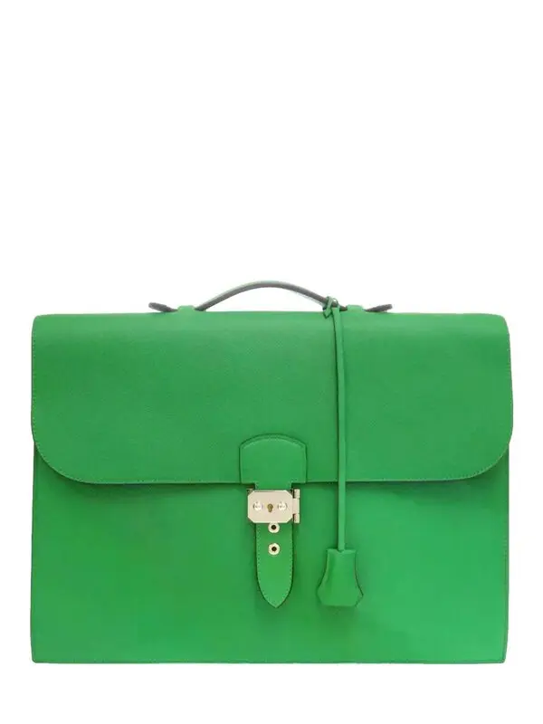 Hermès 2015 Sac A Depeches 38 Briefcase Epsom - Green