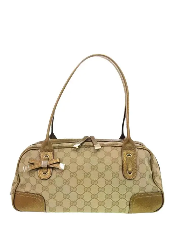 Gucci Gg Canvas Princy Shoulder Bag - Gold
