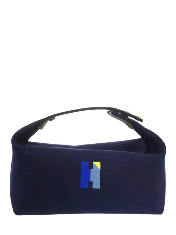 Hermès Toile Bride A Brac H Pavillon Case Vanity Bag - Blue