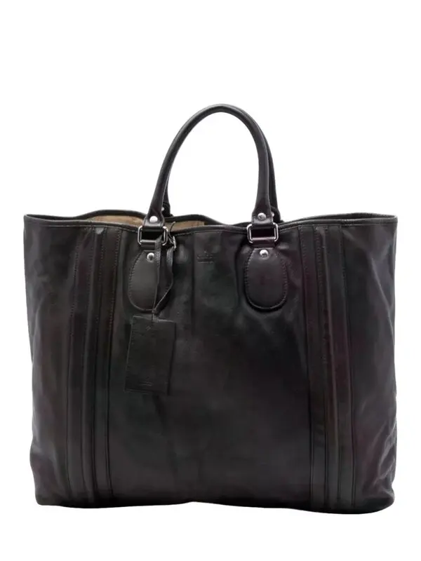 Gucci Leather Tote Bag - Brown