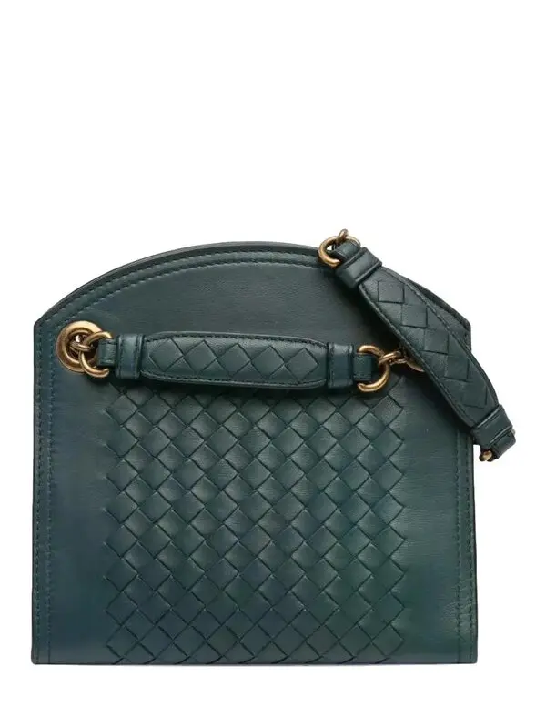 Bottega Veneta Nappa Intrecciato Chain Wallet Shoulder Bag - Blue