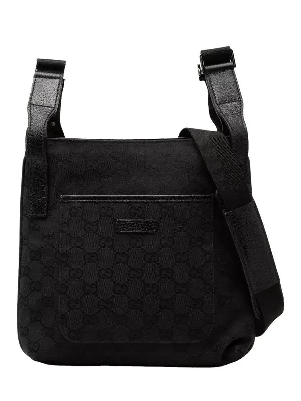 Gucci Gg Canvas Crossbody Bag - Black