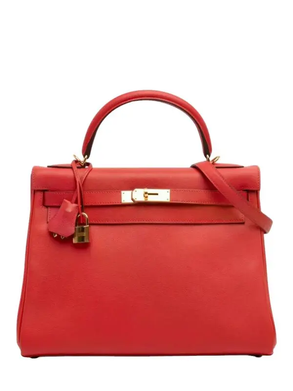 Hermès Evercolor Kelly Ii Retourne 32 Satchel - Red