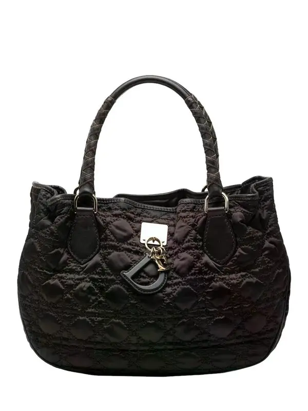 Dior 2008 Nylon Cannage Handbag - Brown