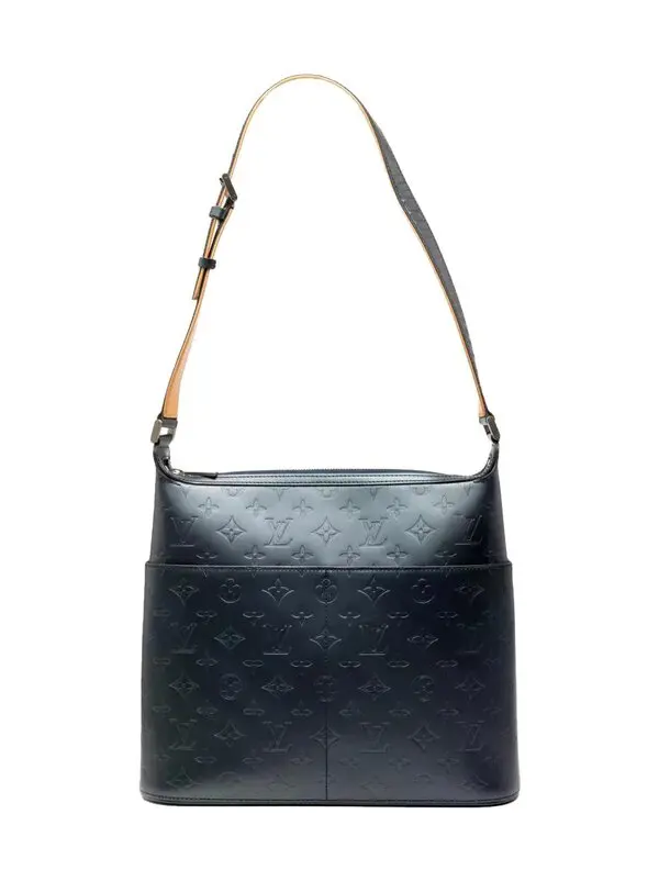 LOUIS VUITTON 2003 Monogram Mat Sutter Shoulder Bag - Blue
