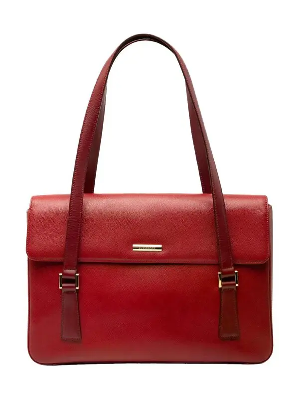 Burberry Leather Handbag - Red