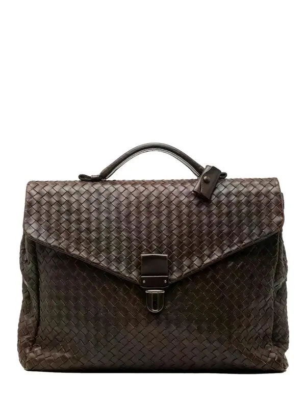 Bottega Veneta Nappa Intrecciato Briefcase - Brown