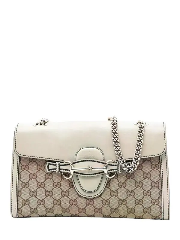 Gucci Gg Canvas Emily Shoulder Bag - White