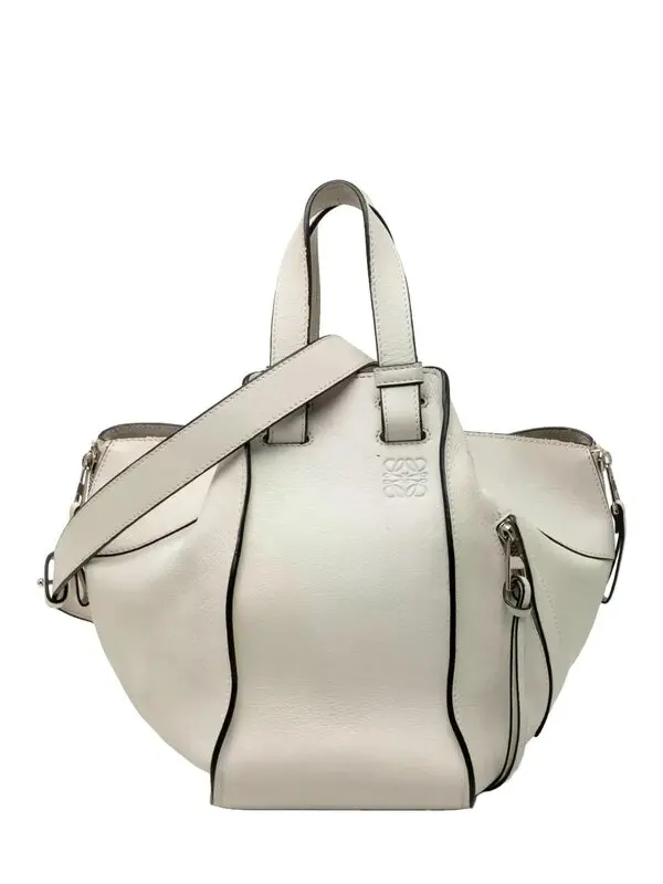 Loewe 2016 Small Leather Hammock Satchel - White