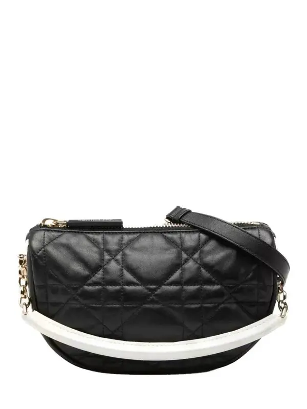 Dior 2021 Vibe Hobo Satchel Lambskin Cannage - Black