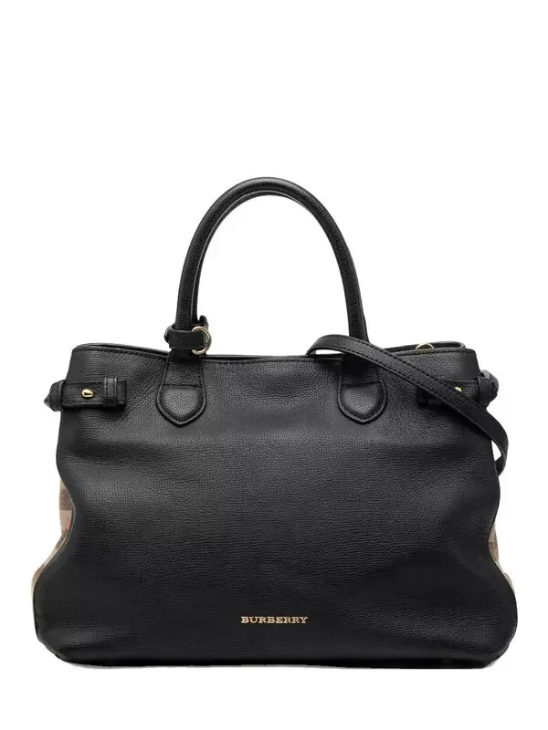 Burberry Medium Banner Satchel - Black