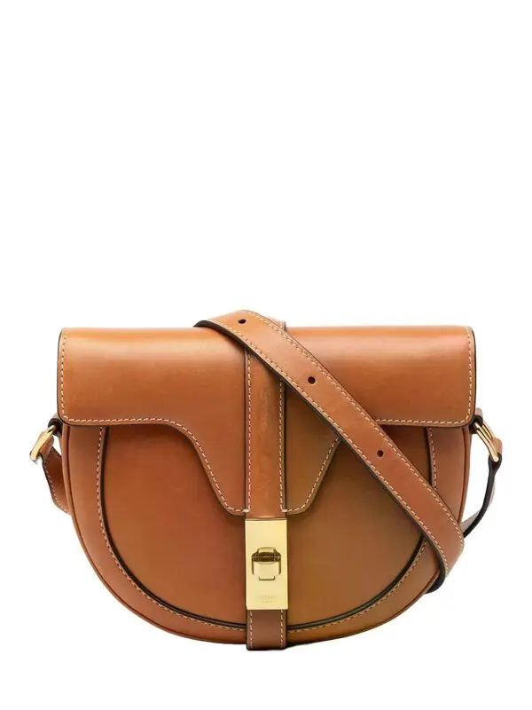 Celine 2019 Small Calfskin Besace 16 Crossbody Bag - Brown